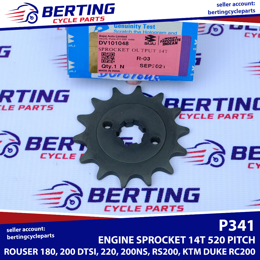 ENGINE SPROCKET 14T 520 Rouser 180 200 DTSI old 220 NS200 200NS RS200 ...