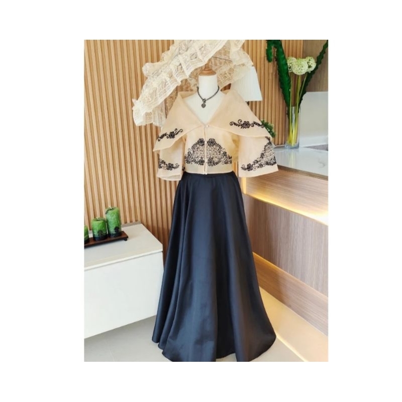 Modern Filipiniana maria clara top or skirt or top with skirt | Shopee ...