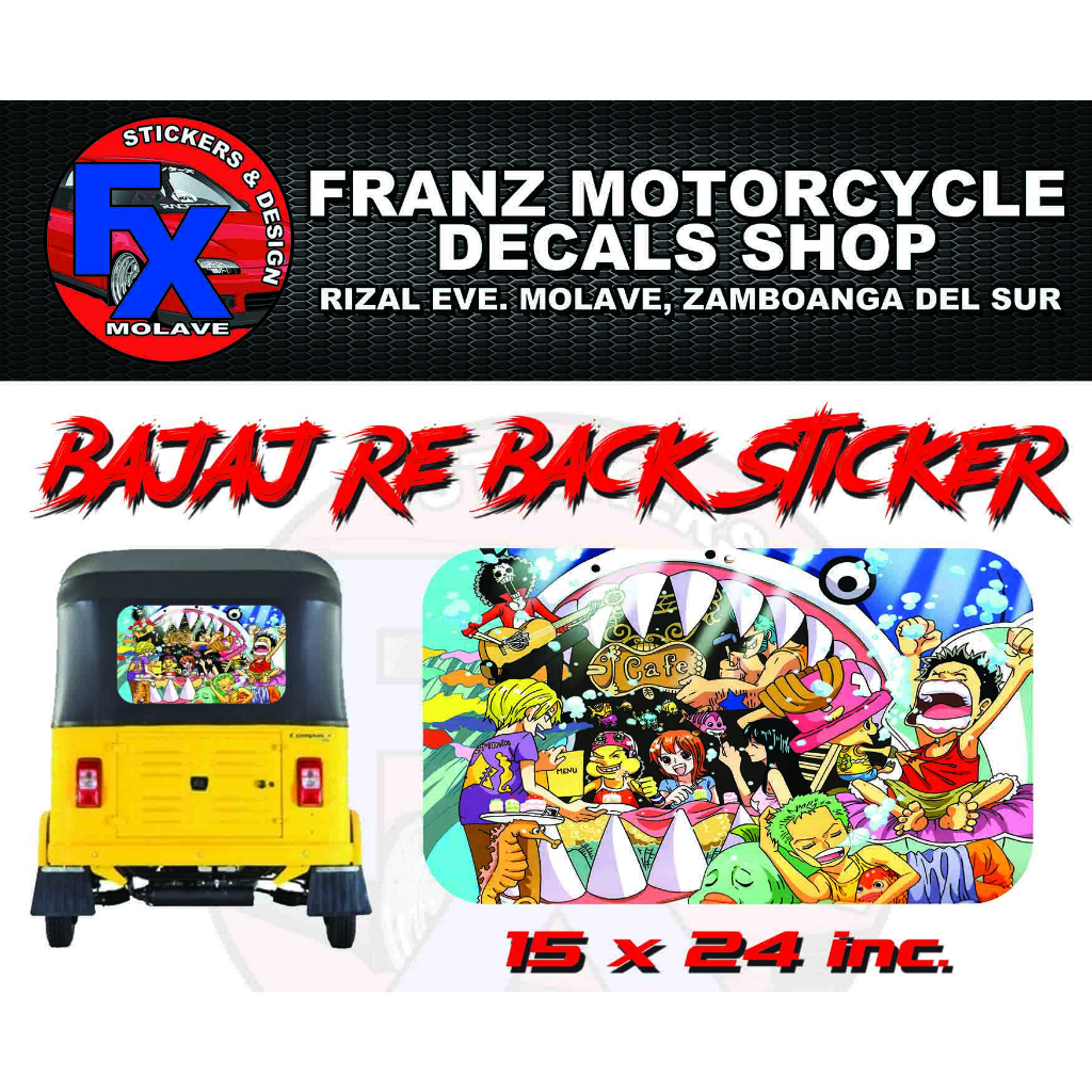 BAJAJ RE BACK STICKER laminated | Shopee Philippines