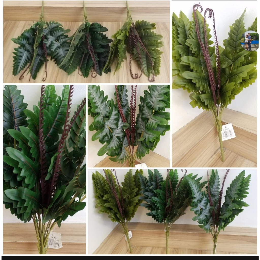 Artificial Bunch Rabbit foot Fern, fake Fern Bush Plant for Home ...