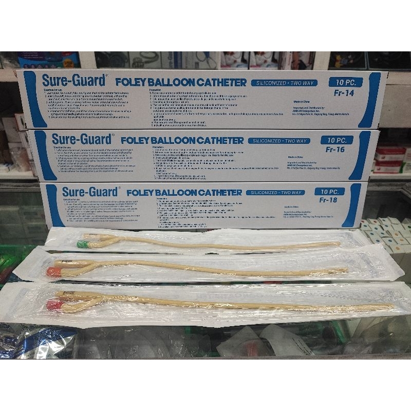 Foley Balloon Catheter FR14, FR16, FR18 2 Way Siliconized (Green ...