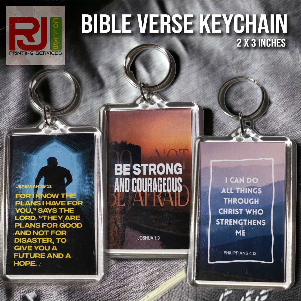 BIBLE VERSE KEYCHAIN (2x3 inches) | Shopee Philippines