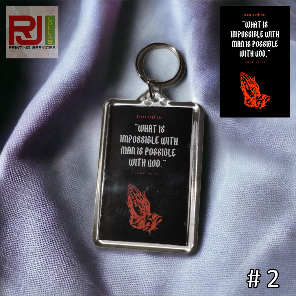 BIBLE VERSE KEYCHAIN (2x3 inches) | Shopee Philippines