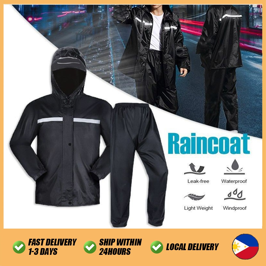 Raincoat for Motorcycle Rider Upgraded Waterproof Thick Jacket and ...