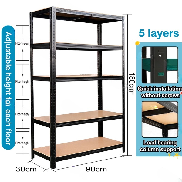 3/4/5 Layers Angle Steel display Shelves Organizer Rack Metal Shelf ...