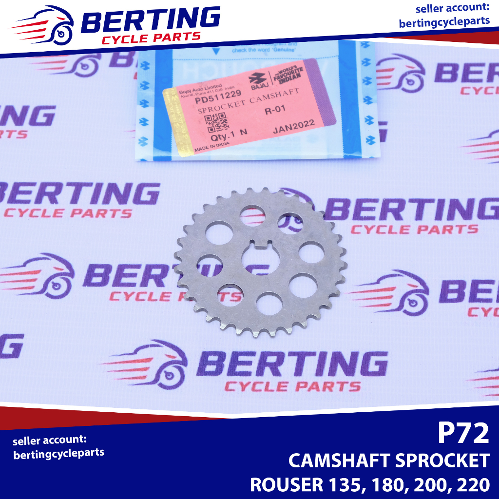 CAMSHAFT SPROCKET Rouser 135 180 200 220 Genuine PD511229 | Shopee ...