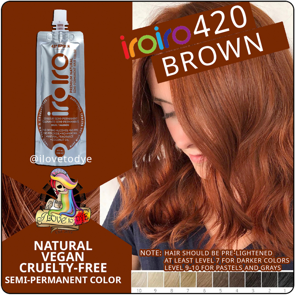 [I Love to Dye] Iroiro 420 Brown Natural Vegan Cruelty-Free Semi ...