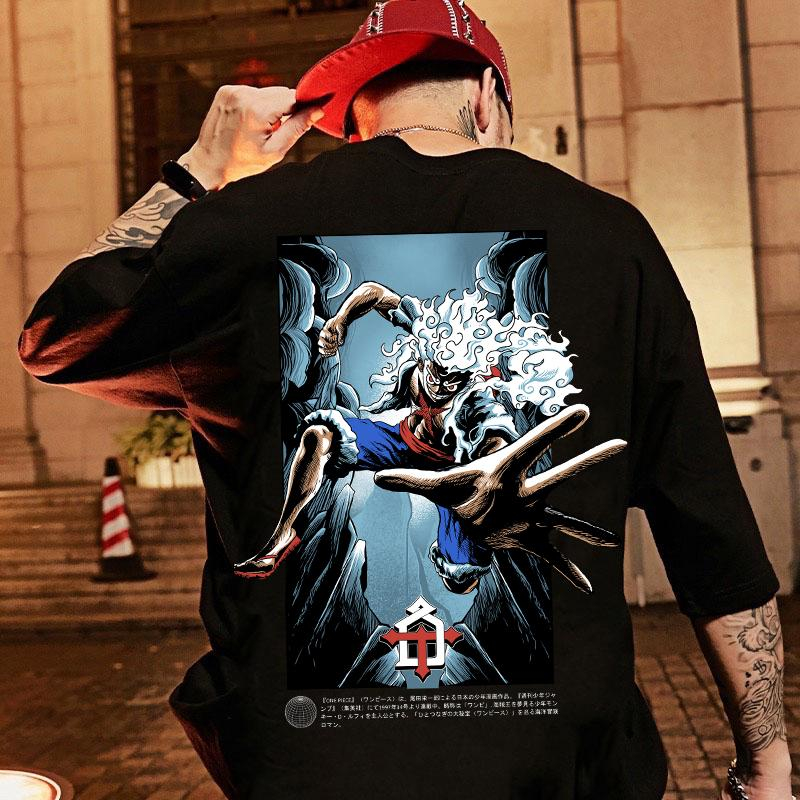 Anime One Piece gear Sun God Nika high-definition printing T-shirt home ...