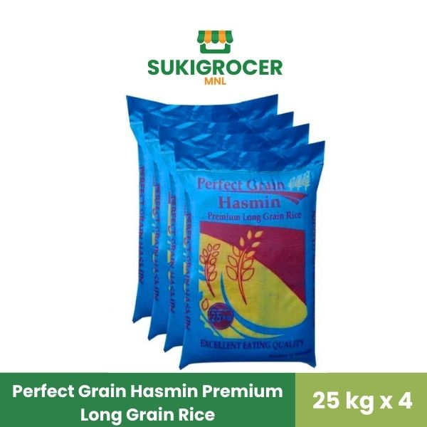 Perfect Grain Hasmin Premium Long Grain Rice 25KG x 4 | Shopee Philippines