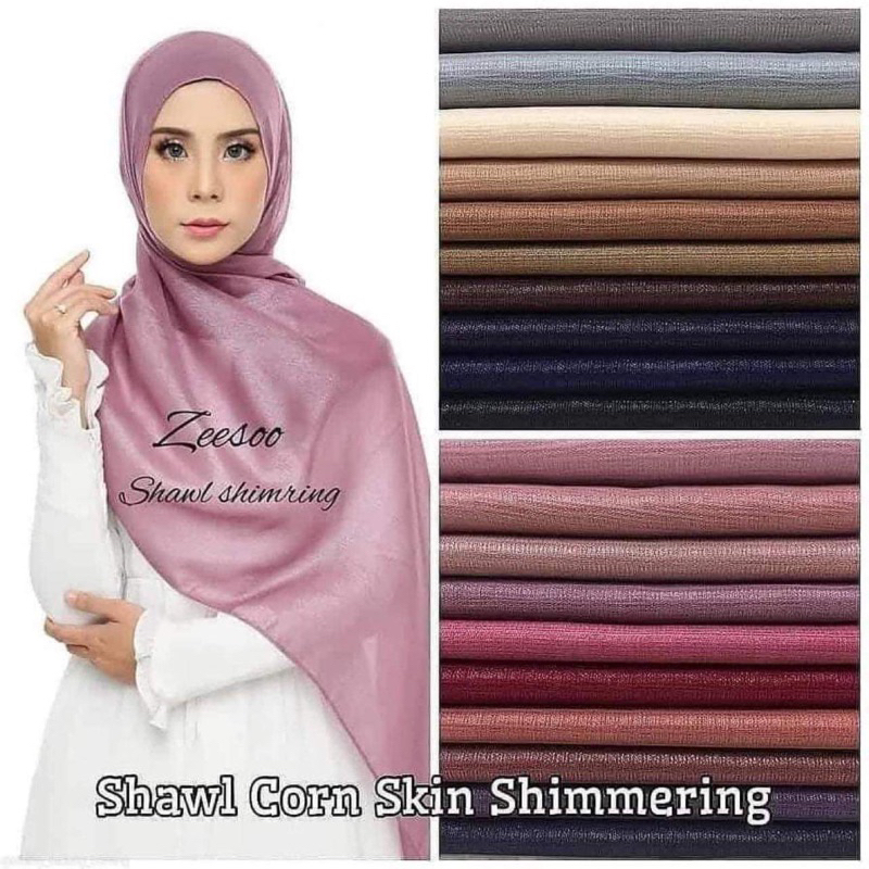 RECTANGLE SHIMMERING HIJAB SHAWL | Shopee Philippines