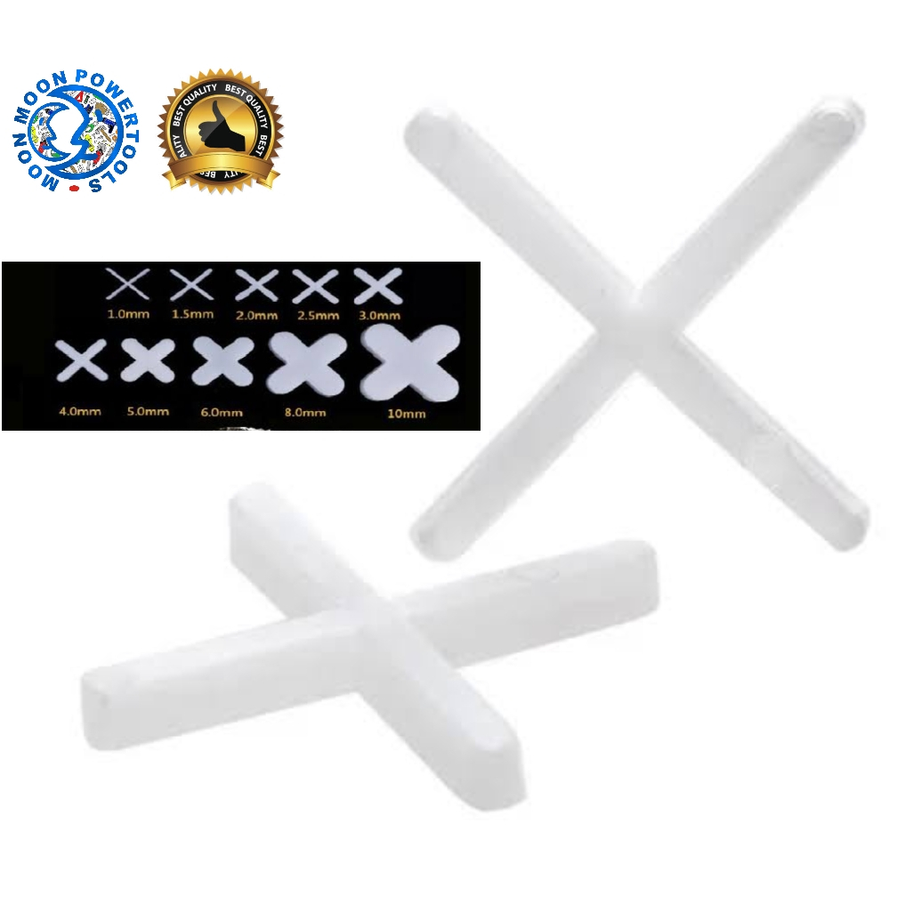 100Pcs Tile Spacers 1MM 2MM 3MM 5MM Cross Tile Leveling System Ceramic ...