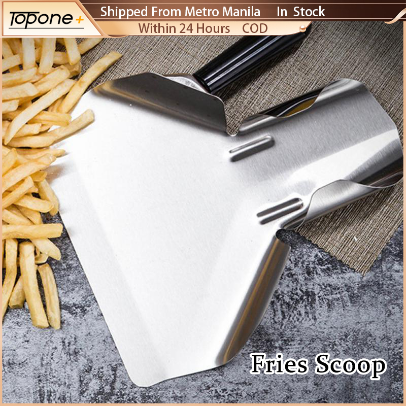 Kitchen French Fries Shovel Stainless Steel Fries Packaging Tool Chip ...