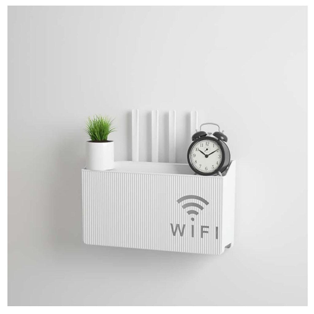 WiFi Router Holder Wall Mount No Drill Wifi Box Organizer Wifi Rack ...