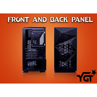 YGT B-709 black white Tempered Glass Micro-ATX/ITX Gaming PC/ Desktop ...