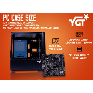 YGT B-709 black white Tempered Glass Micro-ATX/ITX Gaming PC/ Desktop ...