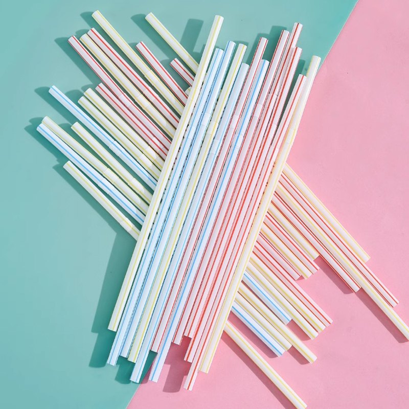 50pcs/1BOX disposable flexible bending straw food grade, color plastic ...