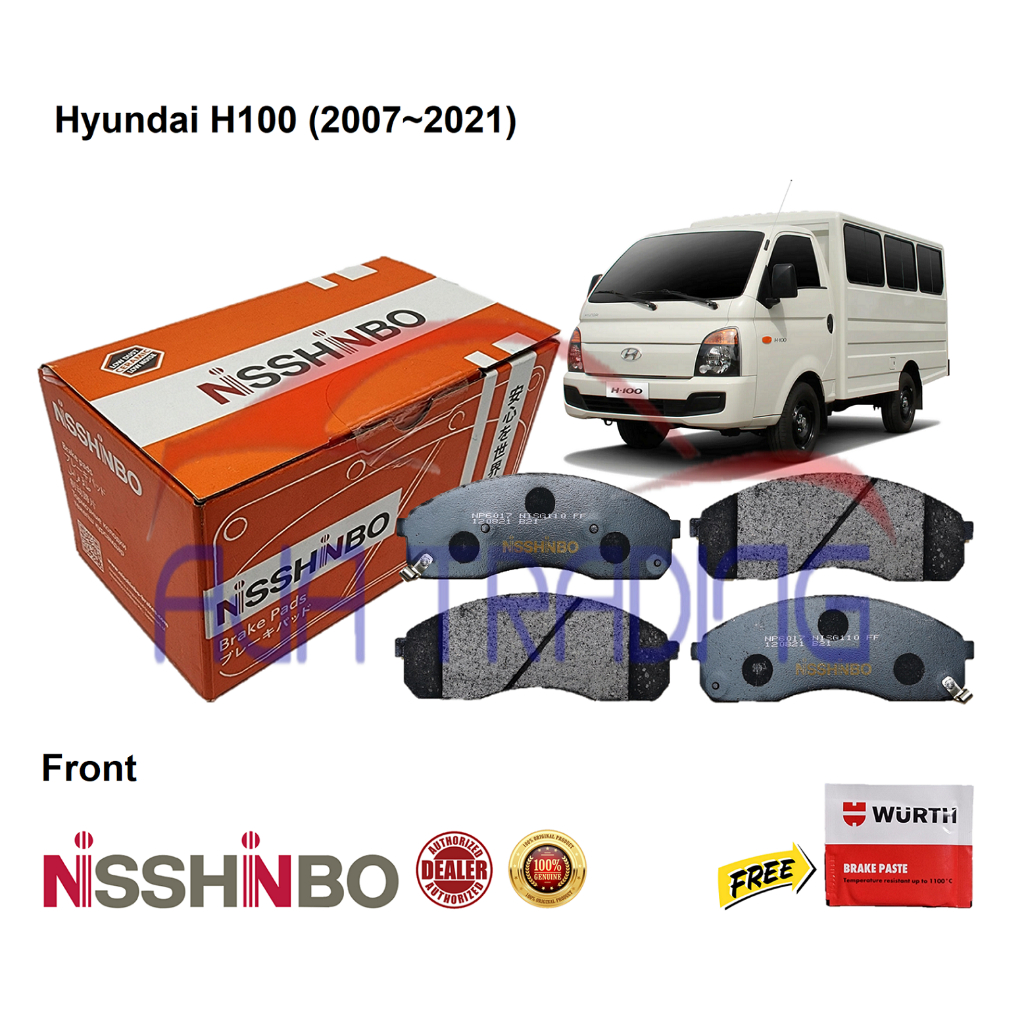 Genuine Nisshinbo Front Brake Pads for Hyundai H100 (2007-2021 ...