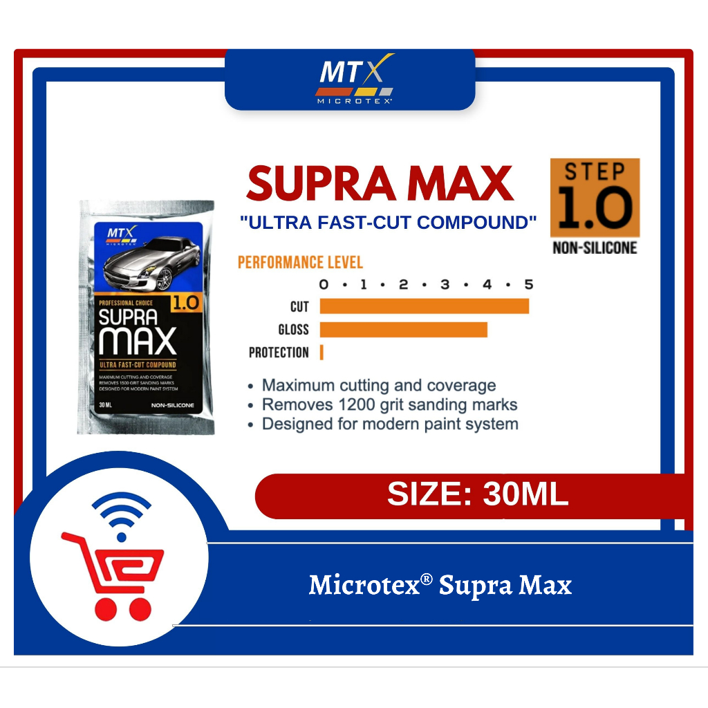 Microtex MTX Supra Series SUPRAMAX Ultra Fast-Cut Compound 30g | Shopee ...