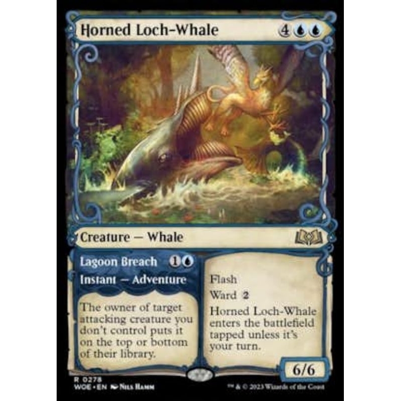Horned Loch-Whale (showcase) - WOE - Rare - MTG Cards (WotC) | Shopee ...