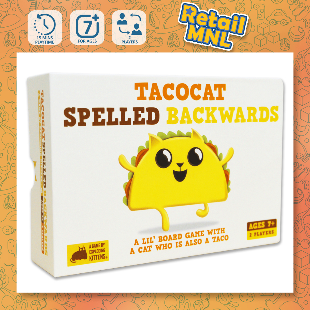 Retailmnl Tacocat Spelled Backwards Board Game Card Game Family Game ...