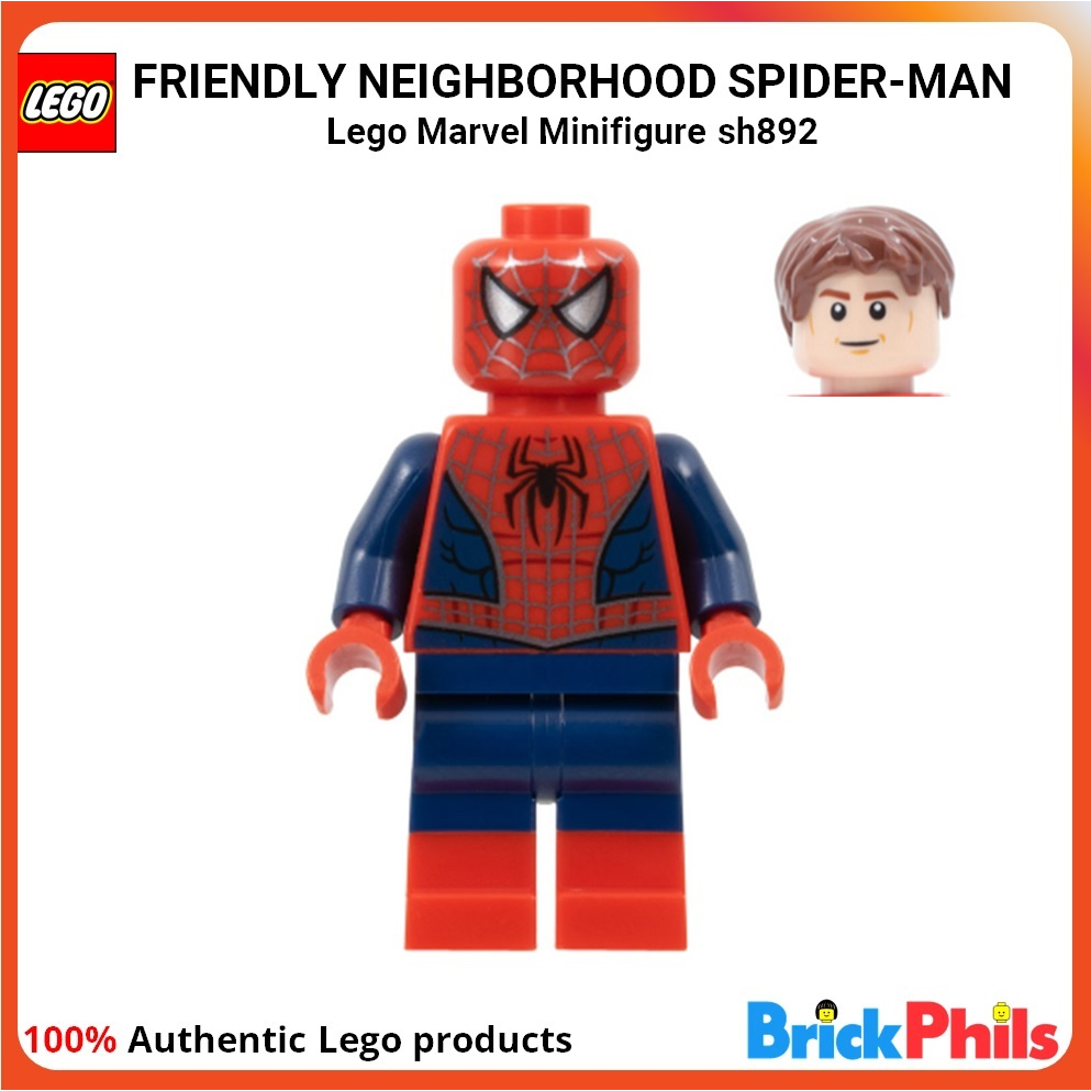 Lego Marvel Minifigure sh892 Friendly Neighborhood Spider-Man | Shopee ...