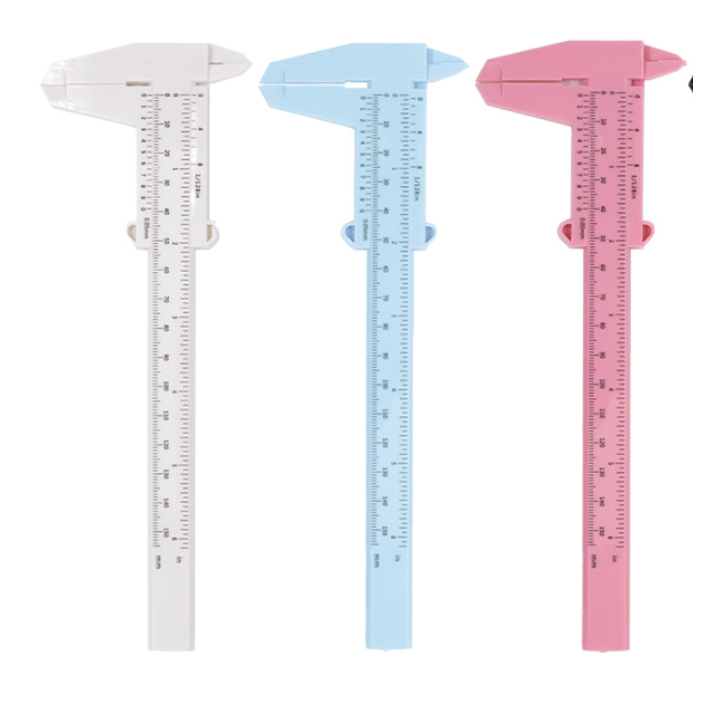 Pink/white color Microblading Eyebrow Plastic Ruler Measure Guide ...