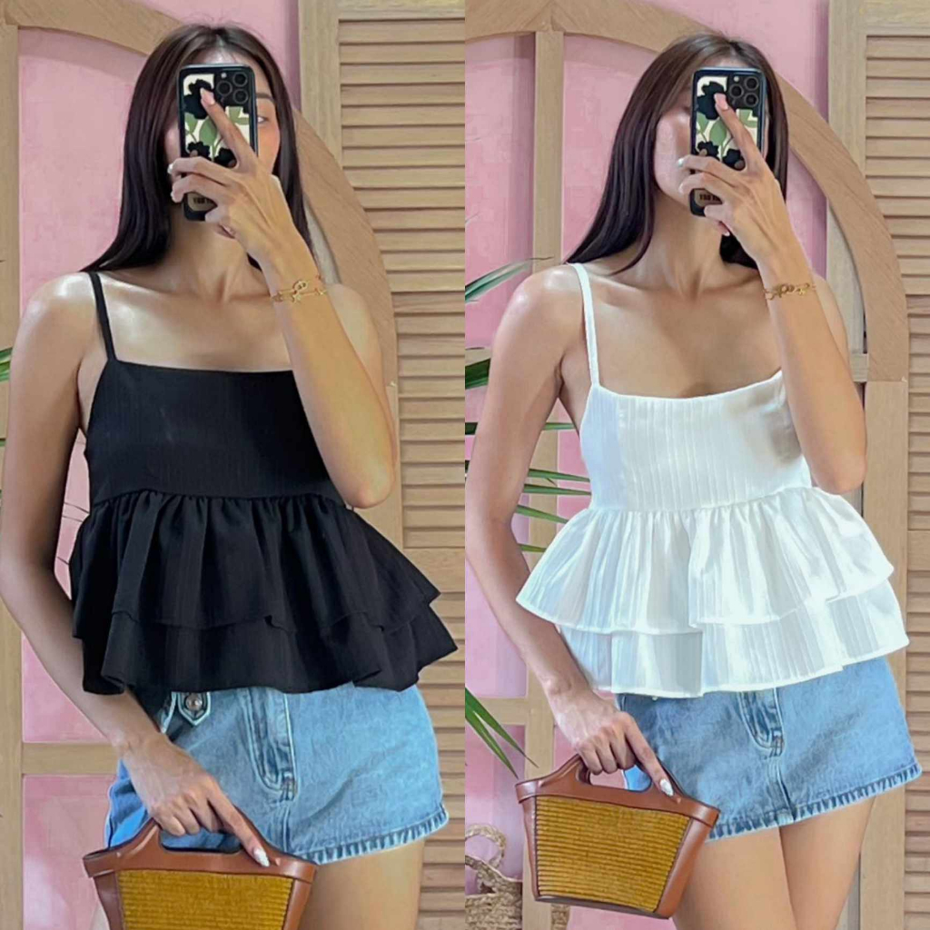 Leticia Double Layered Top | Shopee Philippines