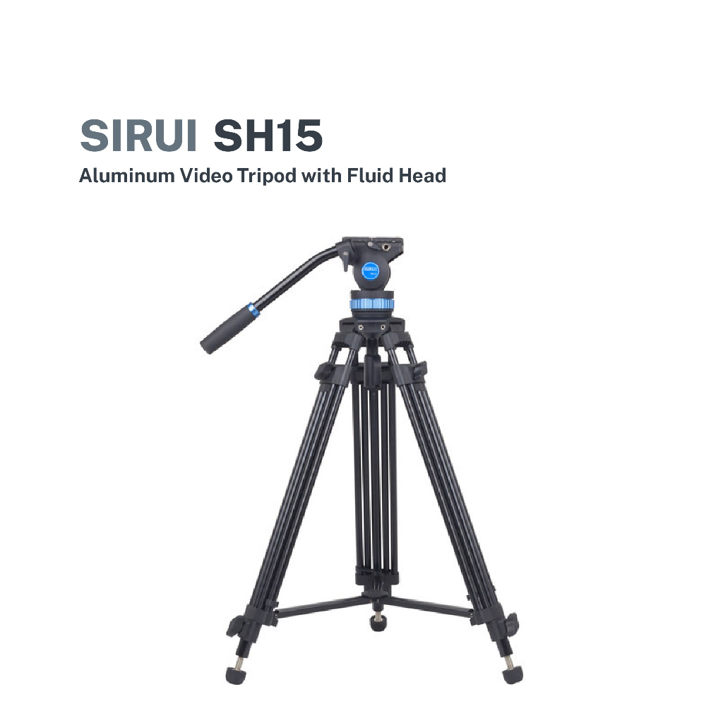 Sirui Sh15 Aluminum Video Tripod With Fluid Head | Shopee Philippines