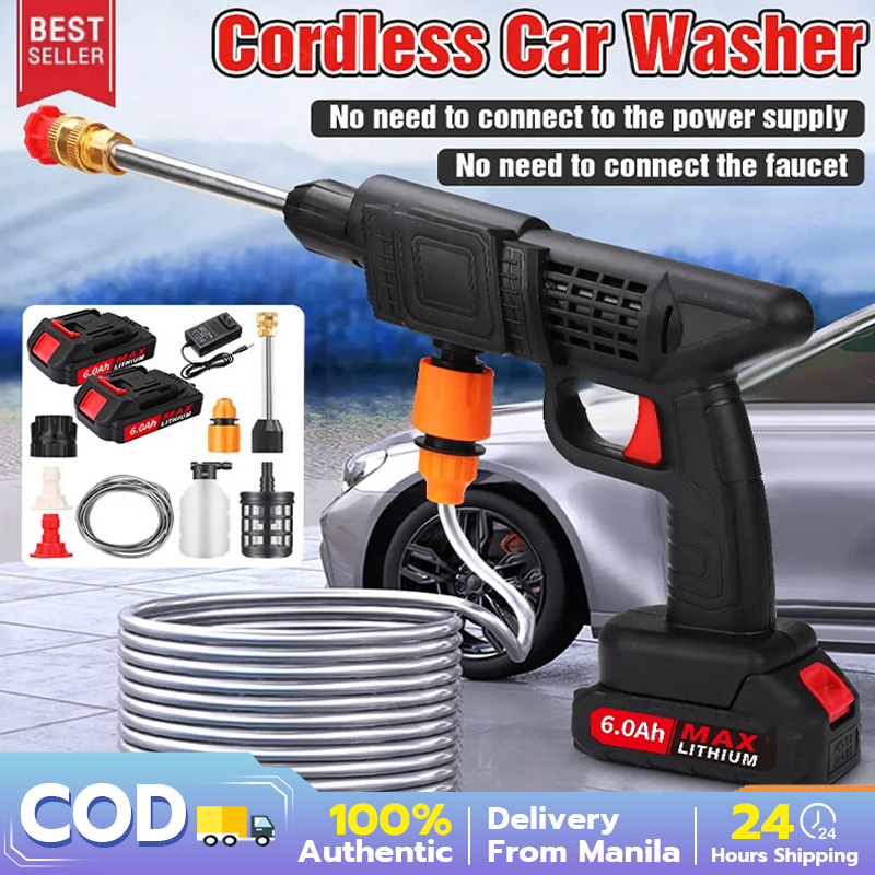 48V Pressure Washer Portable Car Machine Kit Cordless Car Wash Spray ...