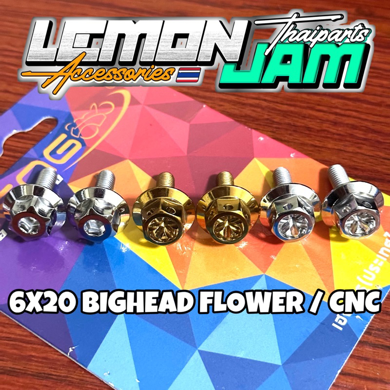 ORIG HENG BOLTS 6x20 BIGHEAD FLOWER / CNC GEAR TYPE | Shopee Philippines