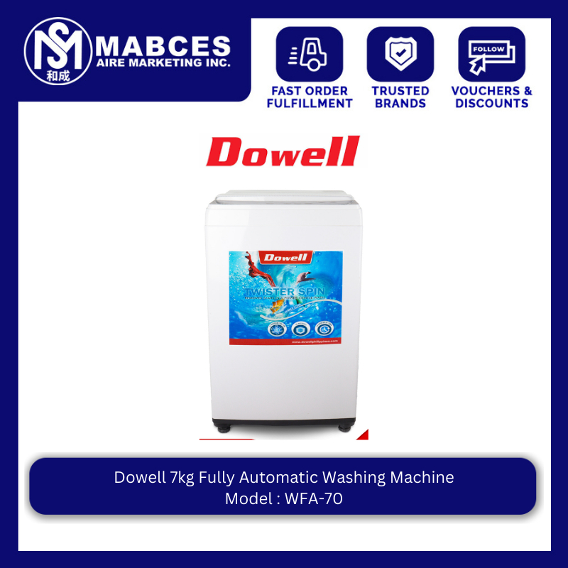 Dowell 7kg Fully Automatic Washing Machine Model : WFA-70 | Shopee ...