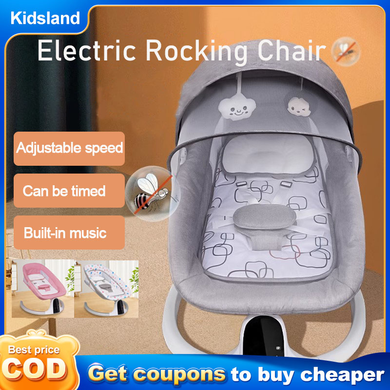 Baby Electric Rocking Chair Motorized Portable Swing Chair Bluetooth ...