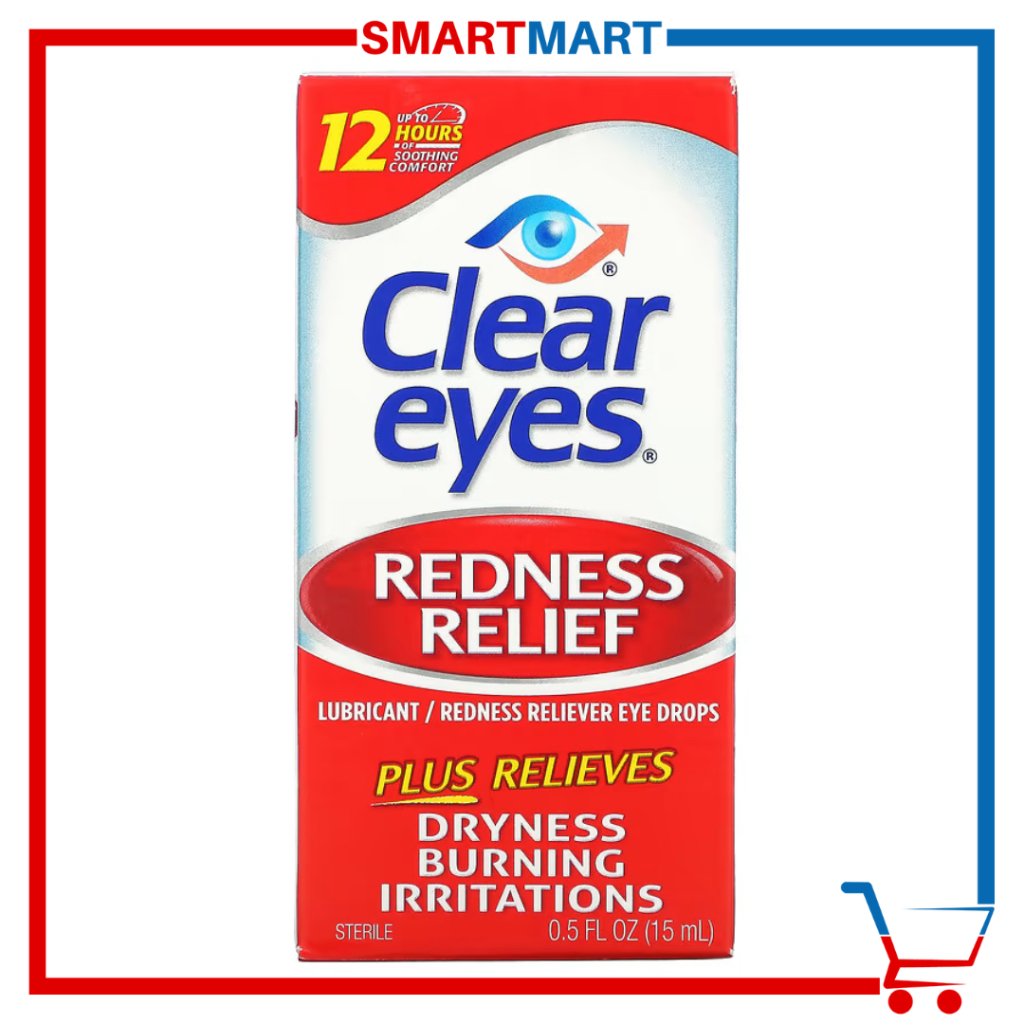 Clear Eyes Redness Relief Lubricant Redness Reliever Eye Drops Sore ...