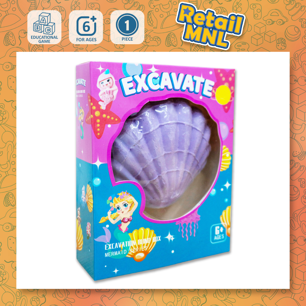 Retailmnl Dig Kit DIY Mermaid Gem Heart-shaped Diamond Archaeological ...