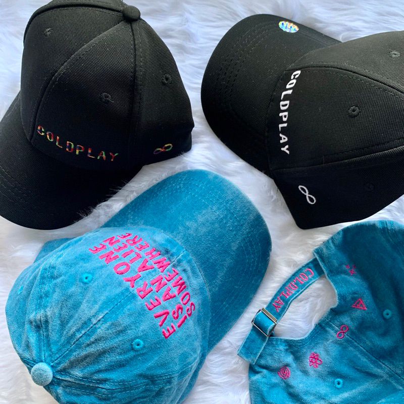 Coldplay Music of the Spheres Embroidered Ball Cap Vintage Washed Dad ...