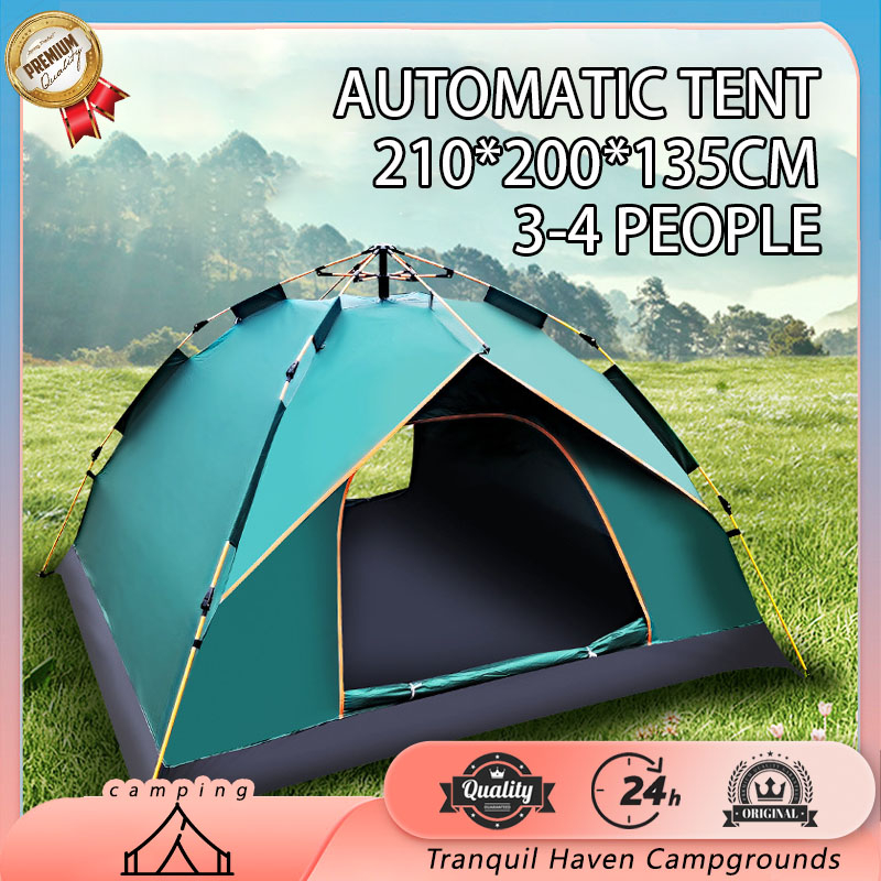 2/4/6 Waterproof Tent Outdoor Camping automatic Double Layer Suitable ...