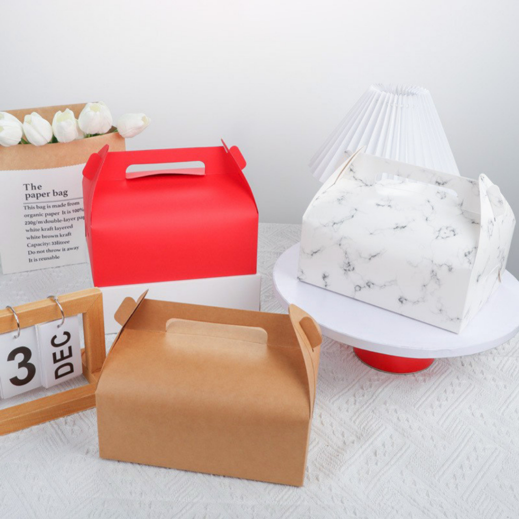 [10pcs] Pastry Box/Cookie Box/Kraft Paper/Picnic box | Shopee Philippines