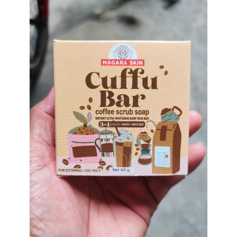 Authentic Cuffu Bar Coffee Scrub Soap 60g by Magara Skin | Shopee ...