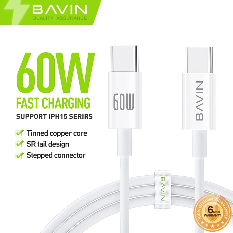 BAVIN Cb274 100W 60W 30W Pd Fast Charging Type-C To Type-C Cable for ...