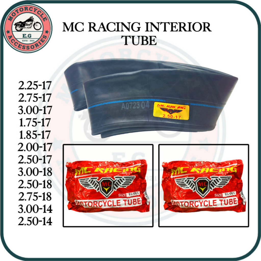E.G MC Racing Thailand Quality Tire Tube Interior Tube for Motorcycle ...