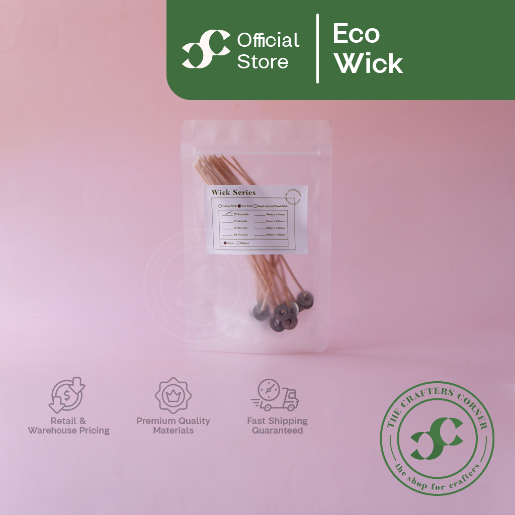 ECO WICK Pack of 20pieces for Candles (25,35,45,50 strands) | Shopee ...