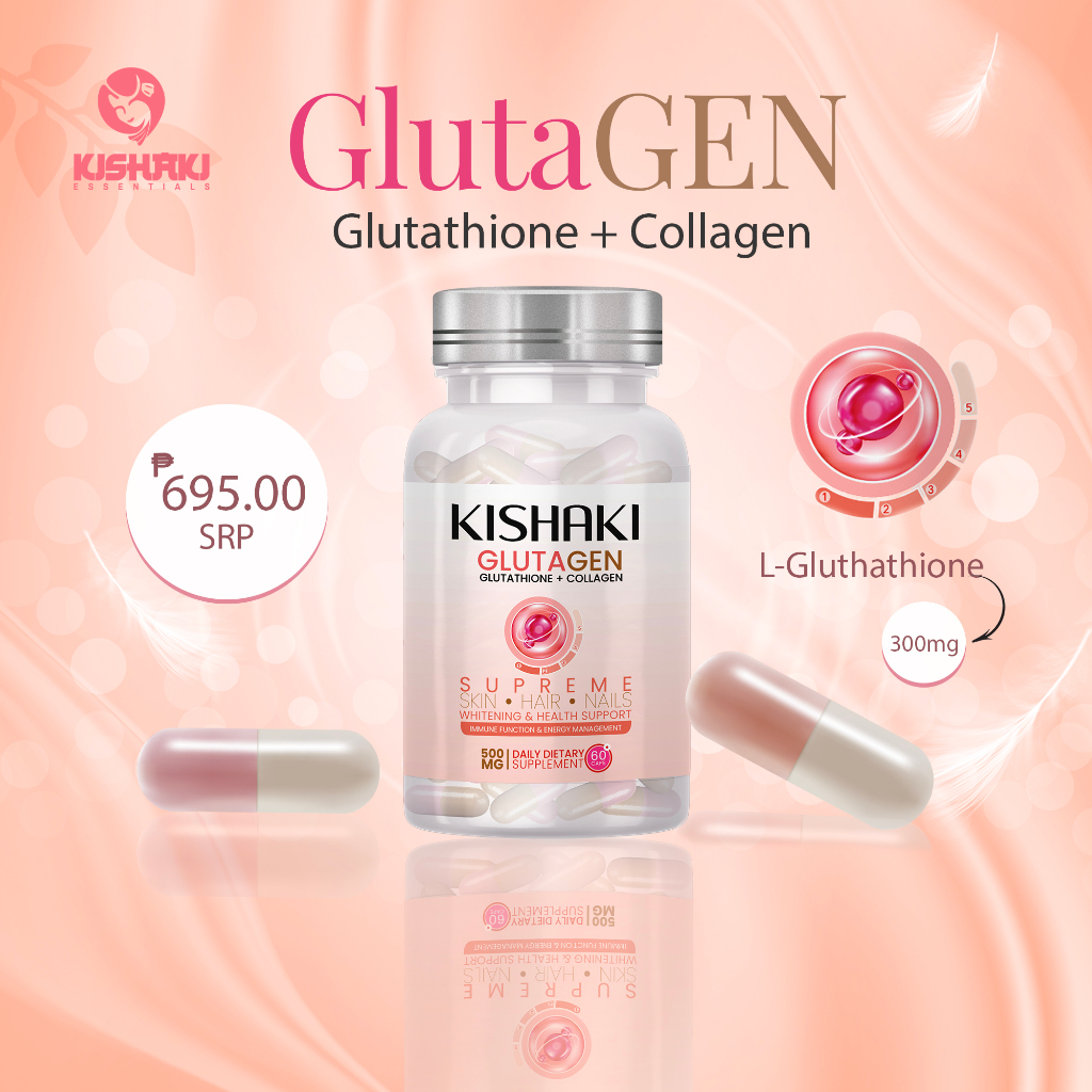 KISHAKI GlutaGen Capsule Supreme Glutathione Collagen Repairing Anti ...