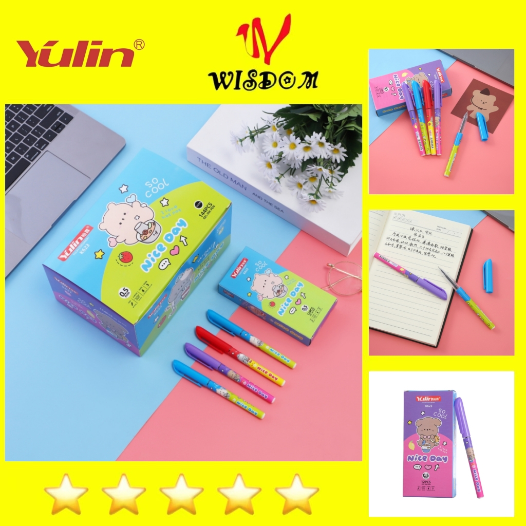 WISDOM YULIN K623 GEL PEN SCHOOL SUPPLIES /GIVEAWAYS | Shopee Philippines