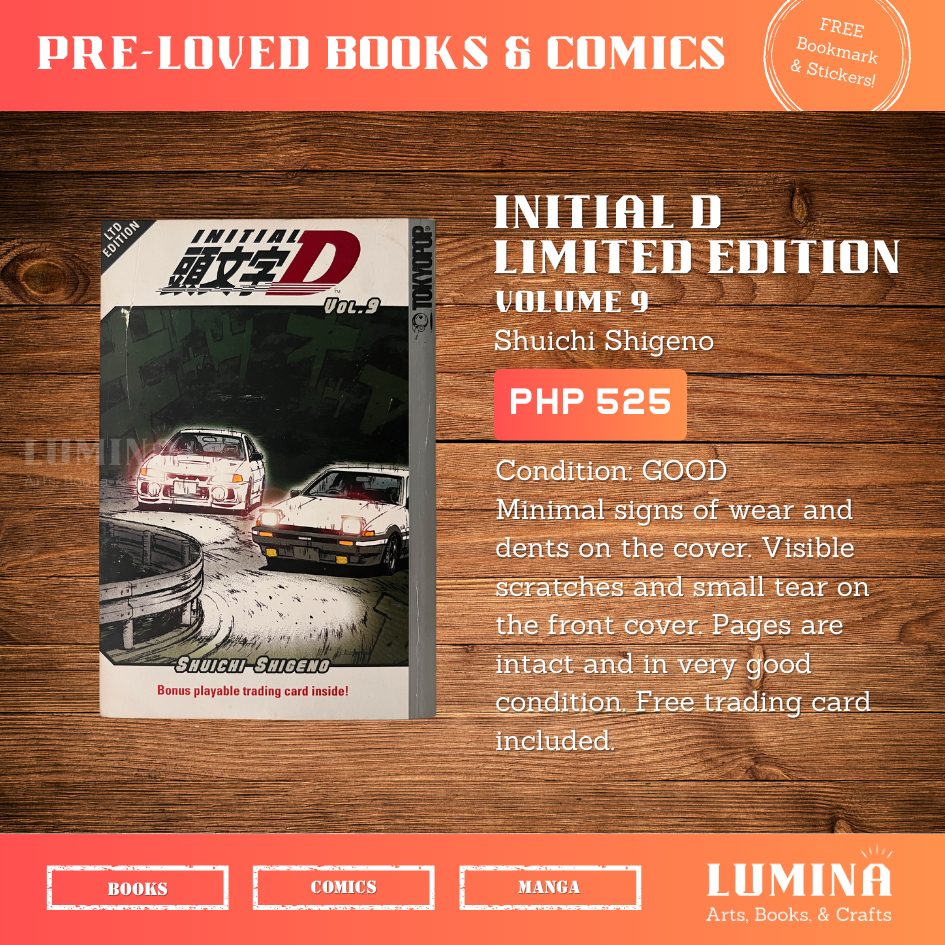 INITIAL D Limited Edition Volume 9 Shuichi Shigeno PRE-LOVED MANGA ...