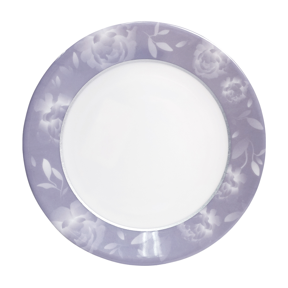 Melawares Grace 6pc 9 inch Melamine Plastic Round Dinner Plate with ...