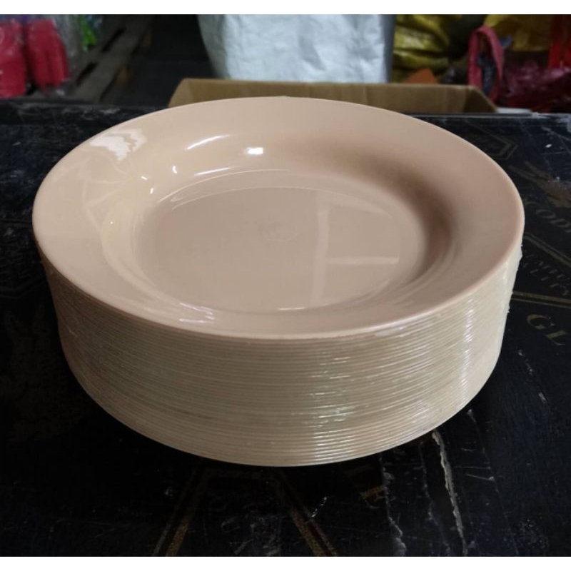 #2203 (MANIPIS) Plastic Round Plate (12PCS./Dozen) | Shopee Philippines