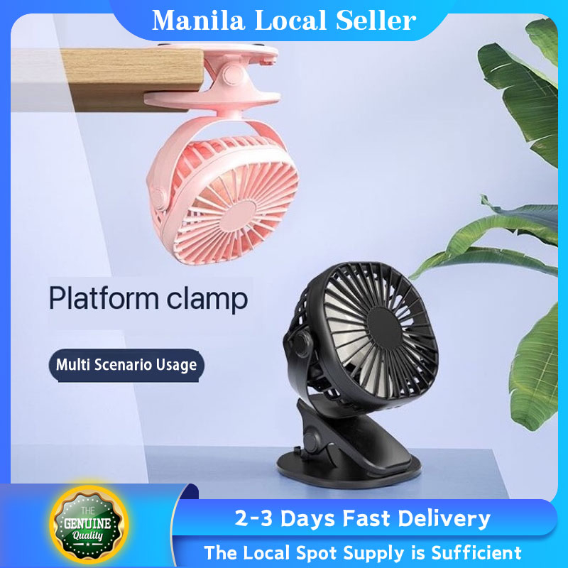 360 ° Rotating Mini Fan Usb Charging Portable Silent Desk Clip Fan For ...
