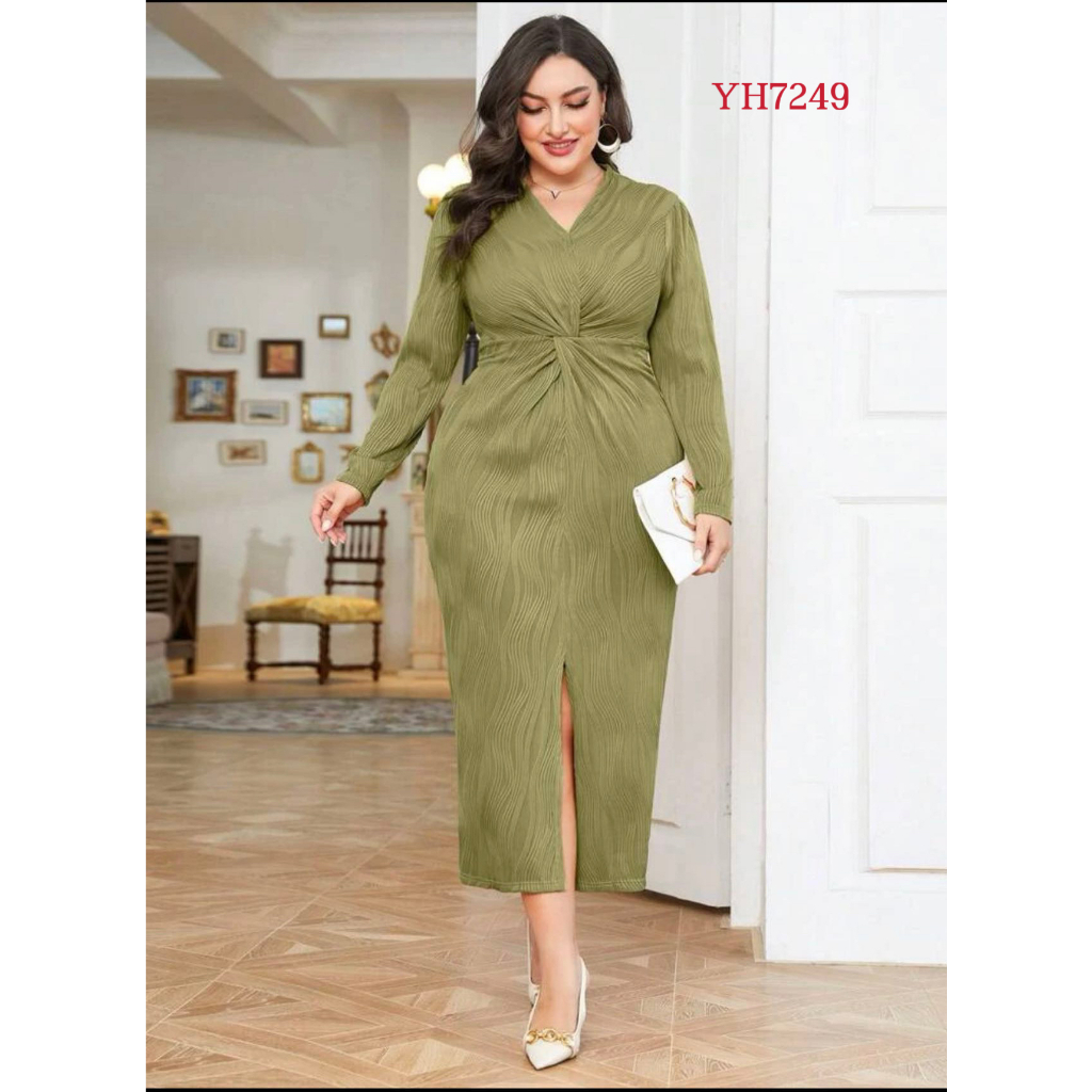 Adc Fashion #7249 plain plus size dress fit to xl | Shopee Philippines