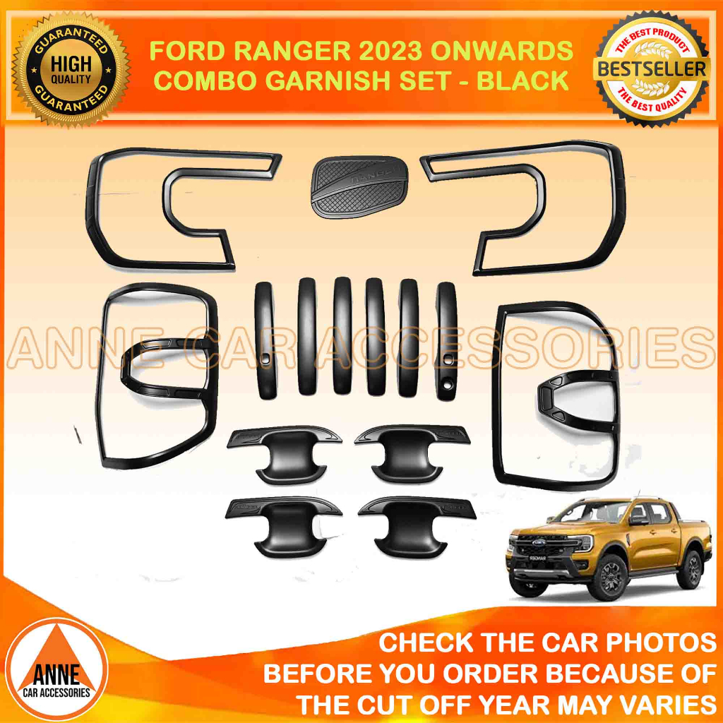 Ford Ranger T9 2023 Onwards Model Black Garnish Cover High Quality ...