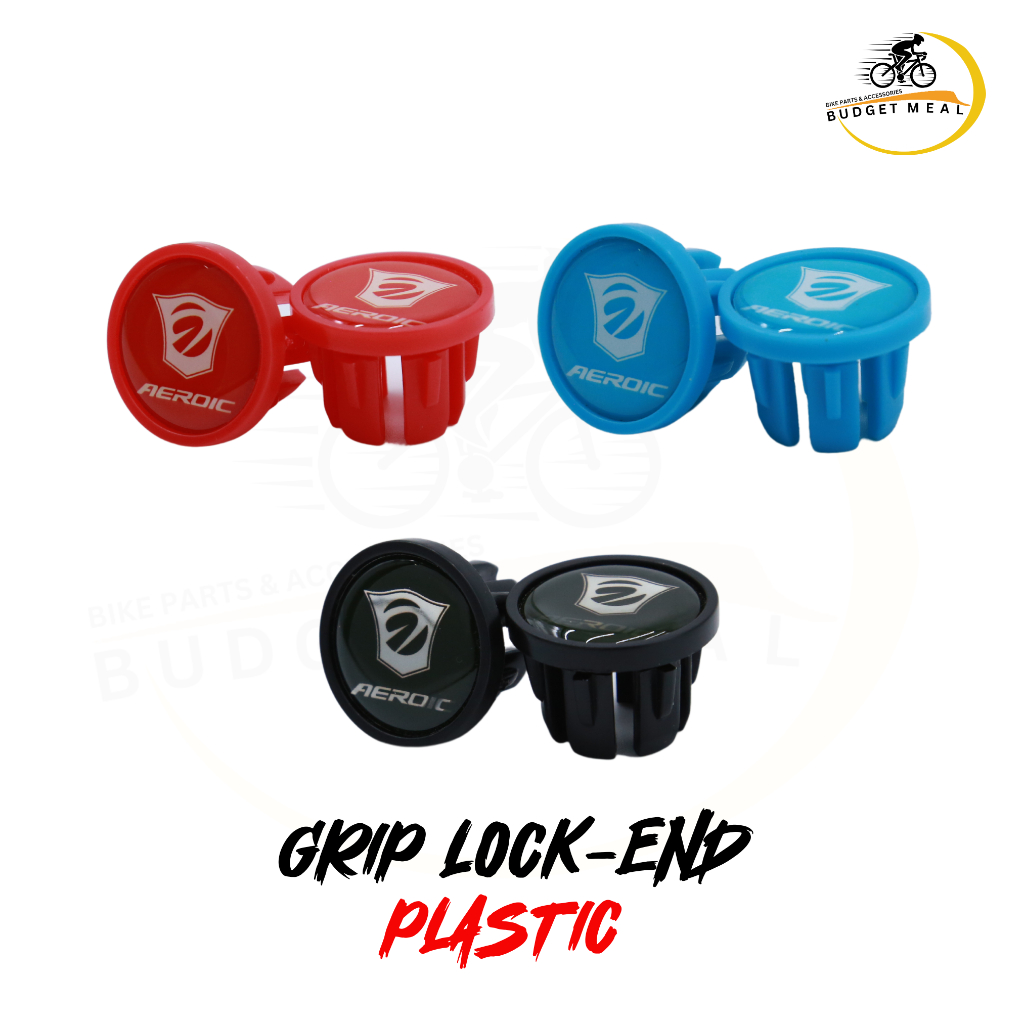 BIKE GRIP LOCK END - 1 PAIR PLASTIC GRIP LOCK END BIKE PAIR HANDLEBAR ...